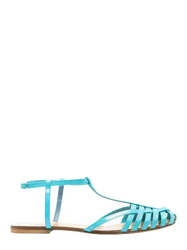 ANNA F. T-bar Caged Sandals - Blue
