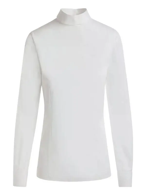 Bally High-neck Blouse - White