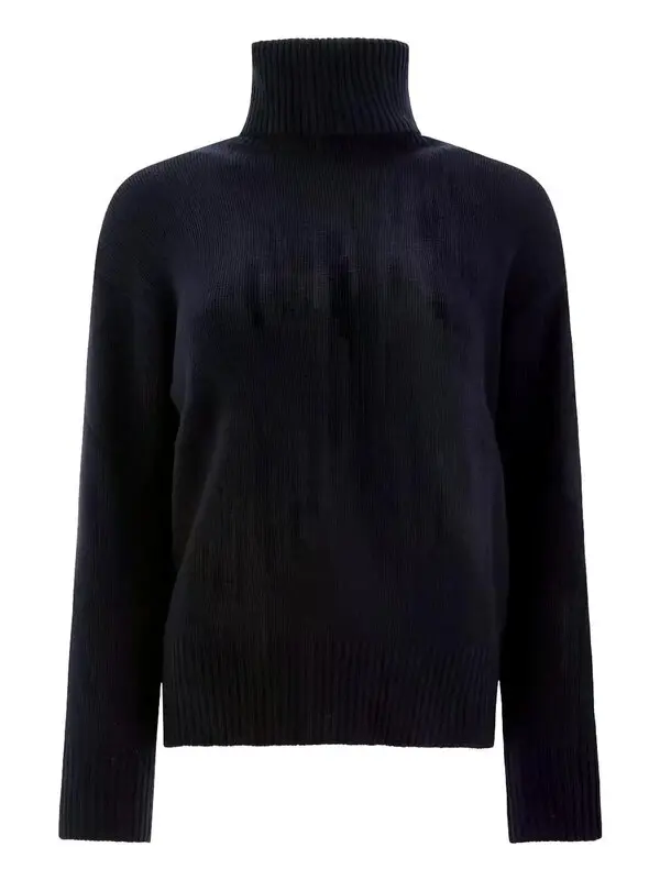 INES DE LA FRESSANGE PARIS Ribbed Turtleneck Sweater - Blue