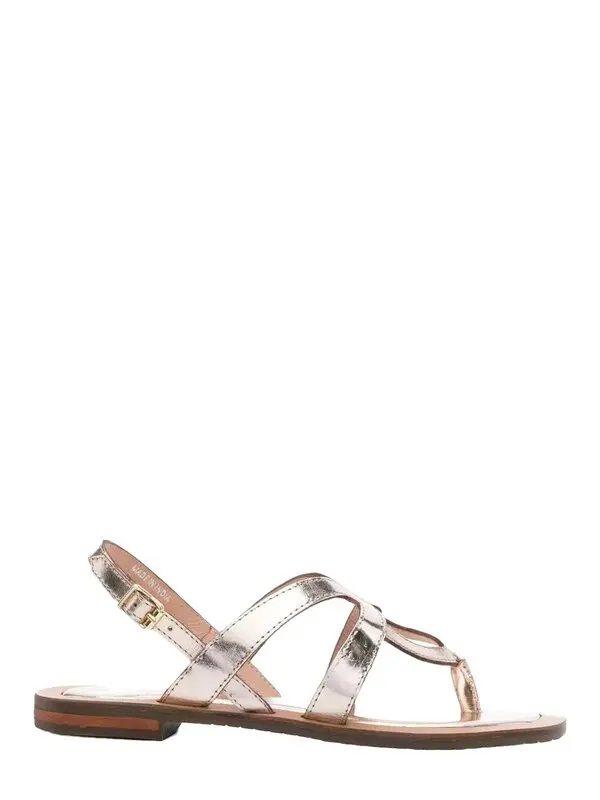 Geox Sozy Leather Buckled Sandals - Gold