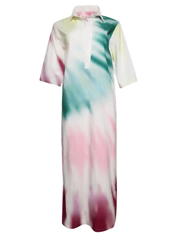 Rosie Assoulin Tie Dye Caftan Dress - Green