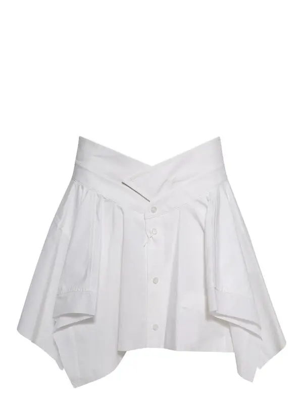 Alexander Wang Cut Off Mini Skirt - White