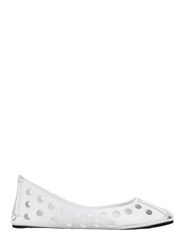 Alaïa Perforated Ballet Flats - White