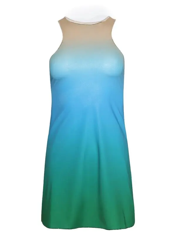 Oseree Glossy Degrade Mini Dress - Blue