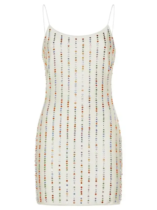 Oseree Soft Gem Mini Dress - White