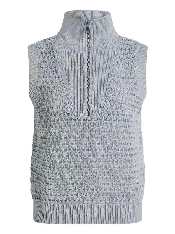 Varley Half-zip Knitted Vest - Grey
