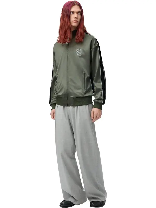 Loewe Tracksuit Jacket In Technical Jersey - Khaki Green