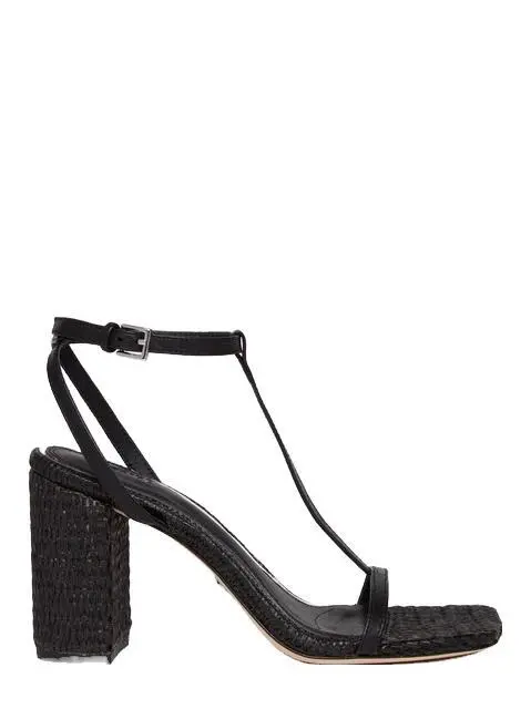 Paige Barrett Leather Sandal - Black