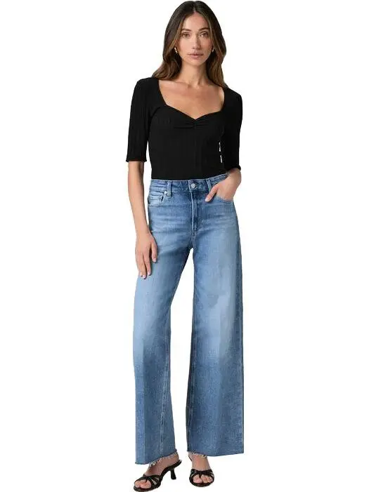 Paige Anessa Wide Leg Jean - Denim