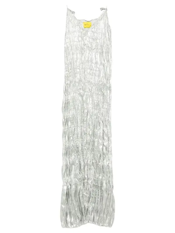 MARQUES' ALMEIDA Crinkled Slip Dress - Silver