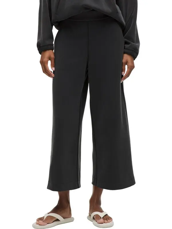 Lululemon Softstreme High-rise Wide-leg Cropped Pant - Black