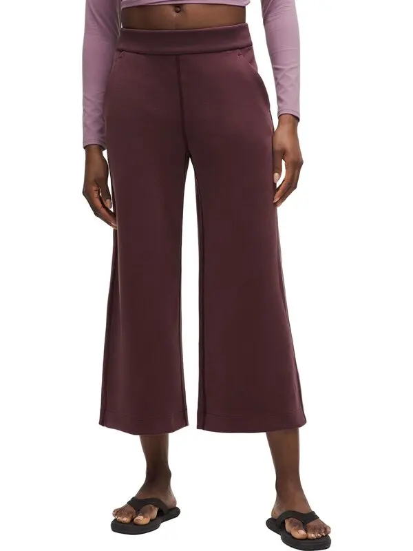 Lululemon Softstreme High-rise Wide-leg Cropped Pant - Goodnight Plum