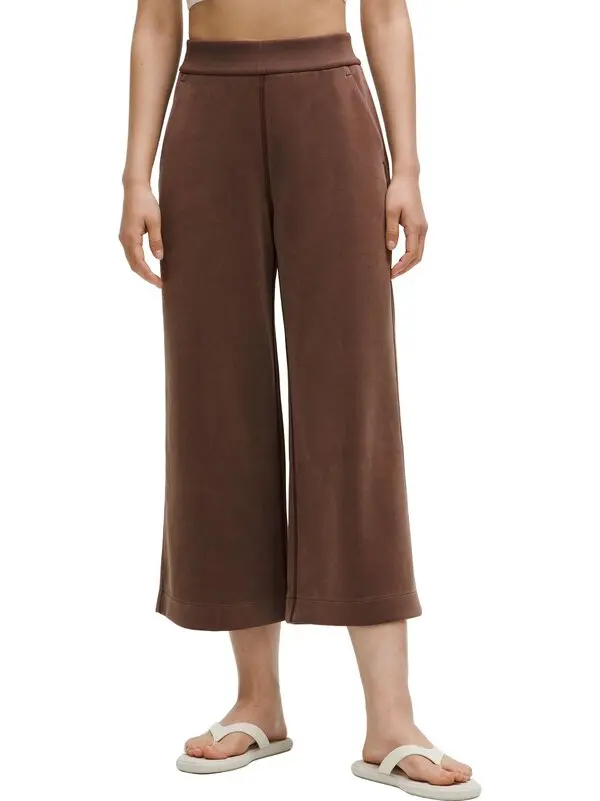 Lululemon Softstreme High-rise Wide-leg Cropped Pant - Lava Cake