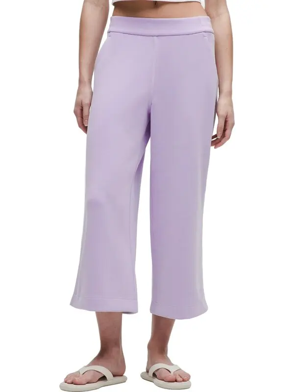 Lululemon Softstreme High-rise Wide-leg Cropped Pant - Lavender Frost