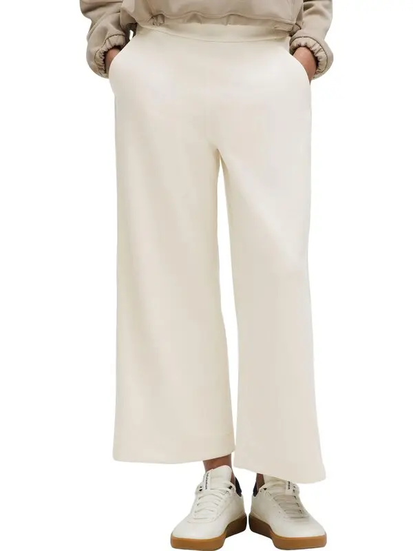 Lululemon Softstreme High-rise Wide-leg Cropped Pant - Light Ivory