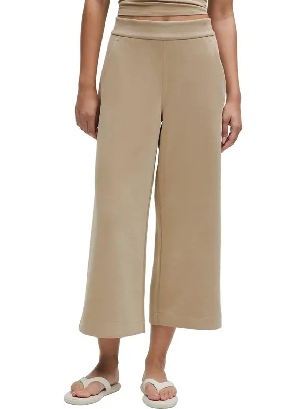 Lululemon Softstreme High-rise Wide-leg Cropped Pant - Sheer Oak