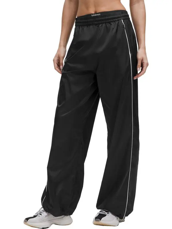 Lululemon Stretch Satin Nylon Mid-rise Pant - Black/white