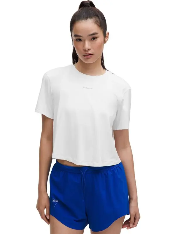 Lululemon Pace Crush Cross-back Graphic T-shirt - White