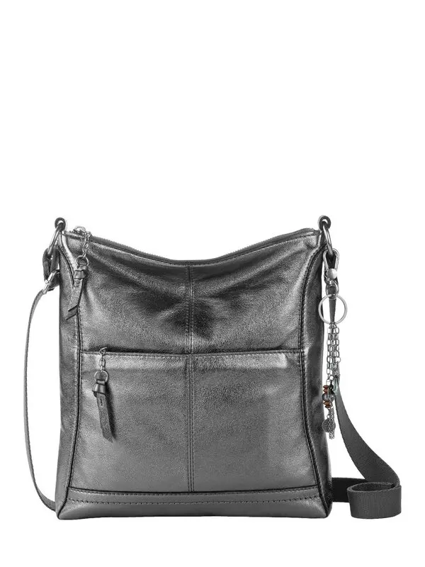 THE SAK Lucia Crossbody Leather Bag - Gunmetal