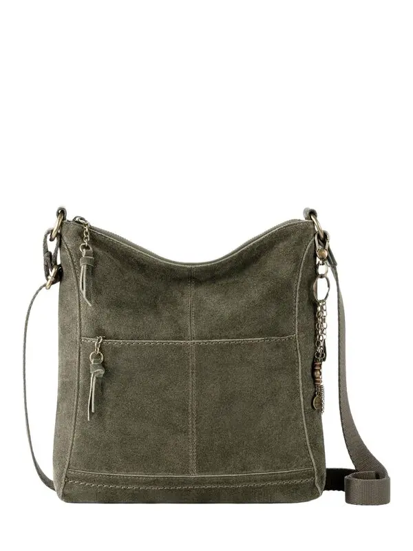 THE SAK Lucia Crossbody Leather Bag - Moss Suede
