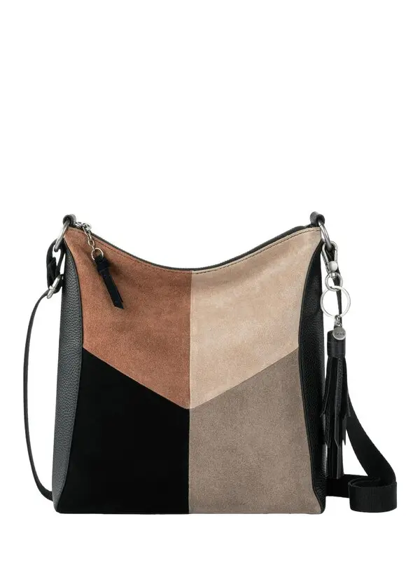THE SAK Lucia Crossbody Leather Bag - Neutral Suede Block