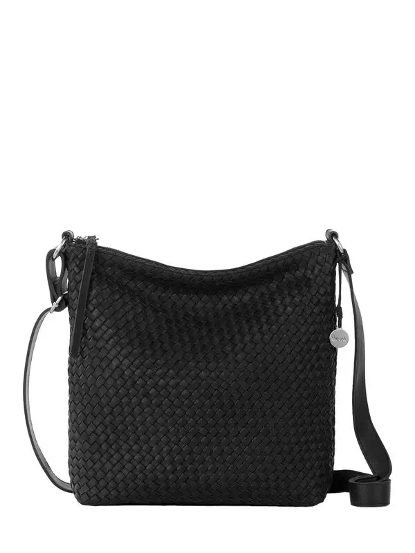 THE SAK Lucia Crossbody Leather Bag - Woven Black