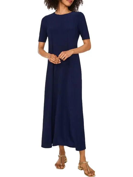 Vince Camuto Short Sleeve Maxi Dress - Classic Navy