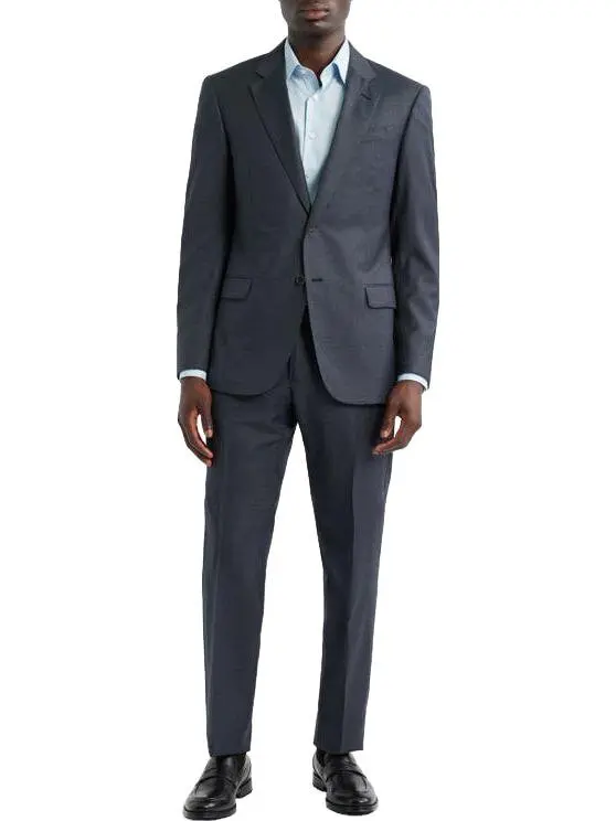 Emporio Armani G-line Grey Microcheck Wool Suit - Charcoal