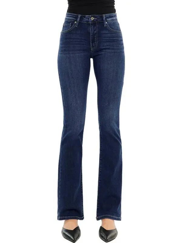 KANCAN High-rise Bootcut Jeans - Dark Wash