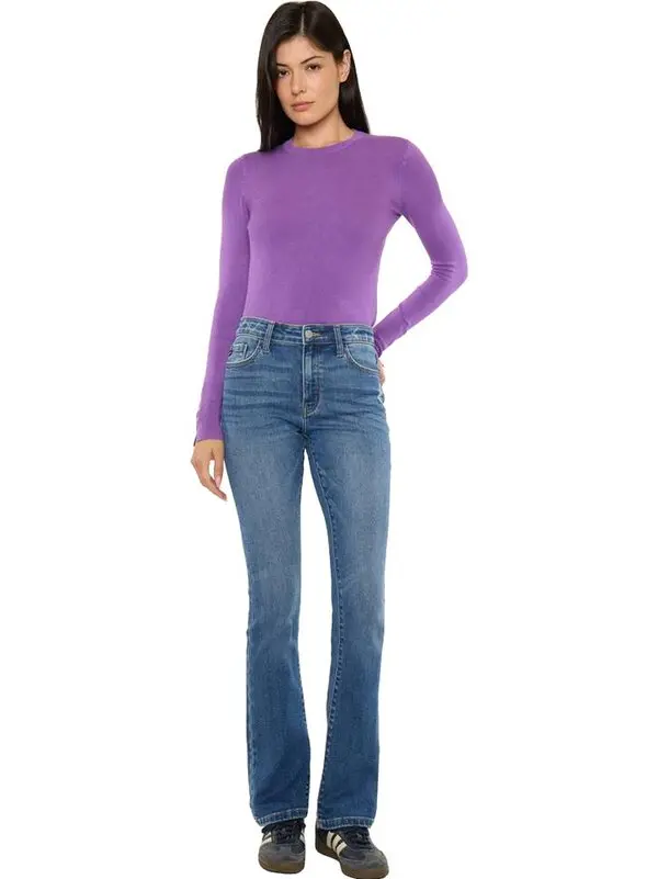 KANCAN High-rise Bootcut Jeans - Medium Wash