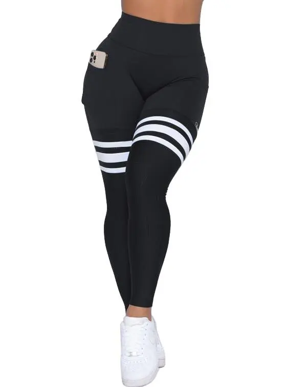 BOMBSHELL SPORTSWEAR Sculpting High-rise Thigh High Leggings - Midnight