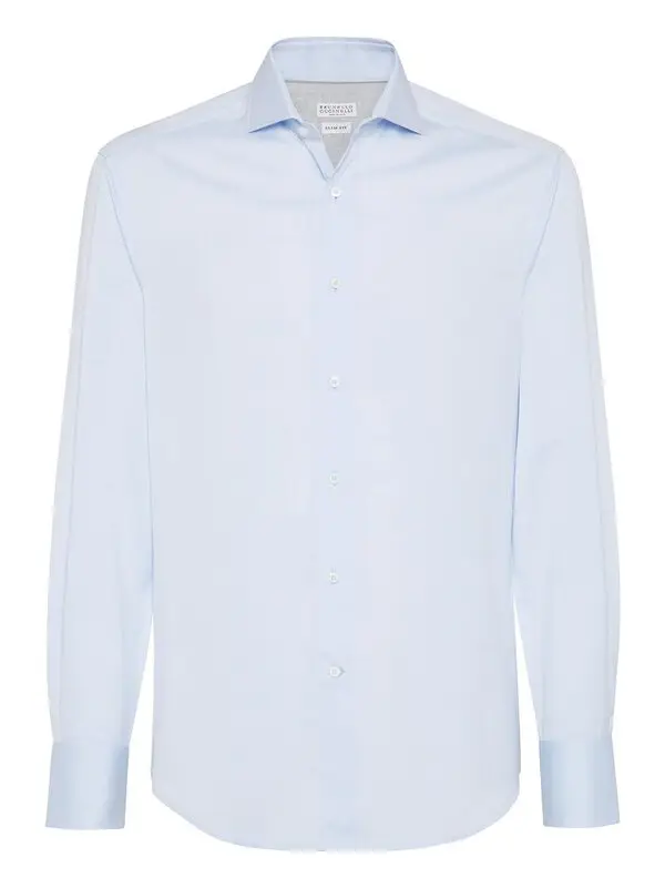 Brunello Cucinelli Twill Shirt - Azure