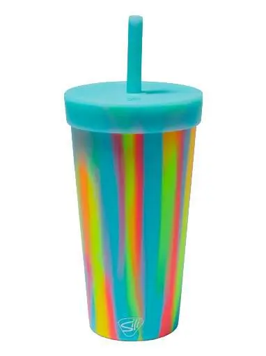 SILIPINT 22oz Silicone Straw Tumbler - Multicolored