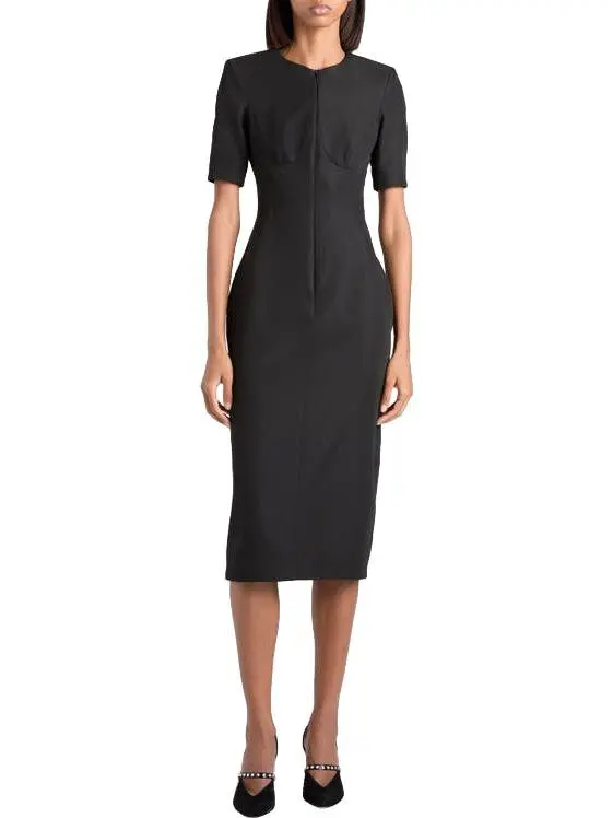 Alexander McQueen Sheath Dress - Black