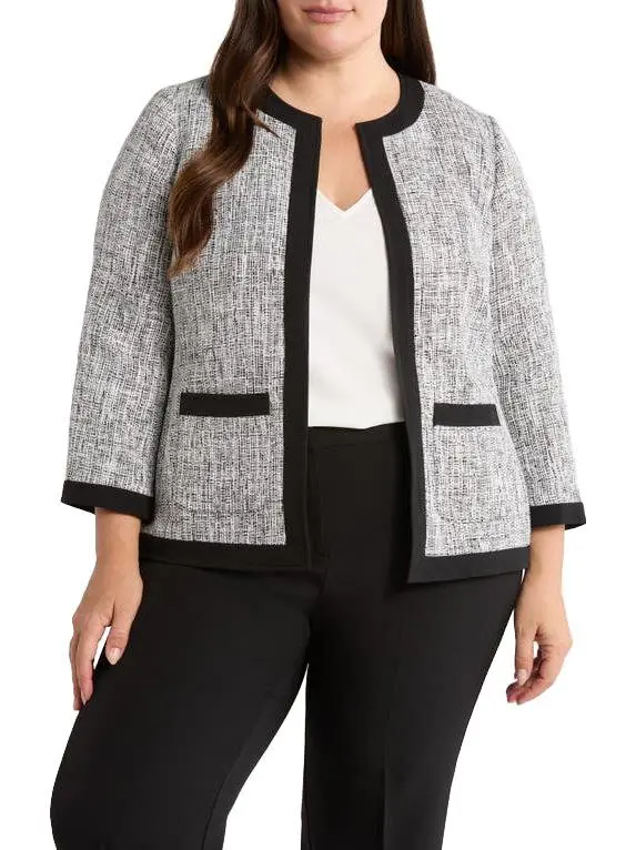 KASPER Patch Pocket Jacket - Black Multi