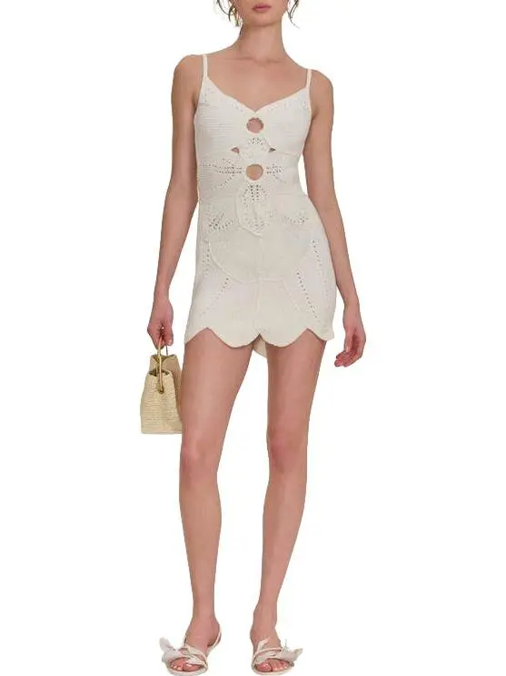 Cult Gaia Marlow Knit Minidress - Off White