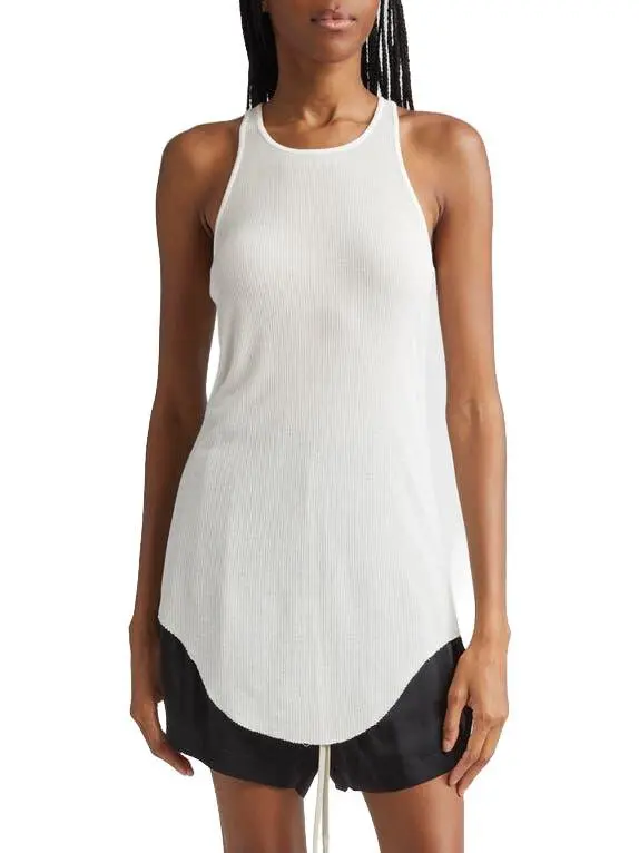 Rick Owens Basic Rib Tank - Milk