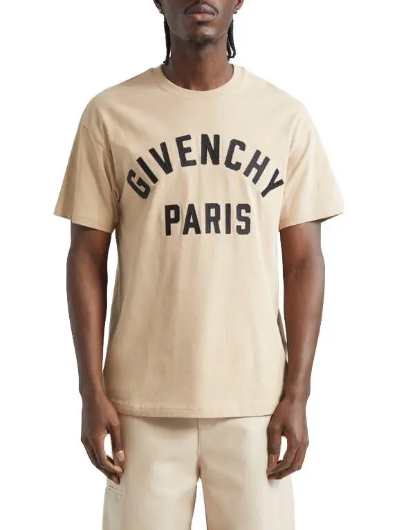 Givenchy Regular Fit Logo Patch T-shirt - Beige/black
