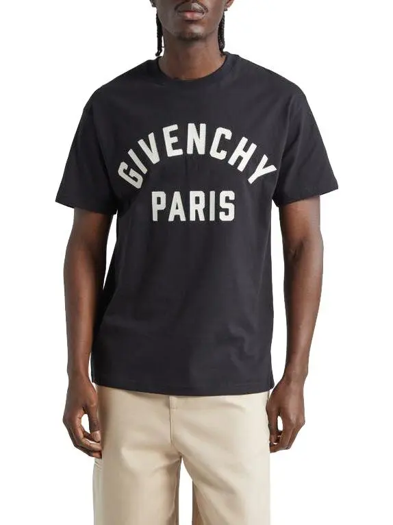 Givenchy Regular Fit Logo Patch T-shirt - Black/white