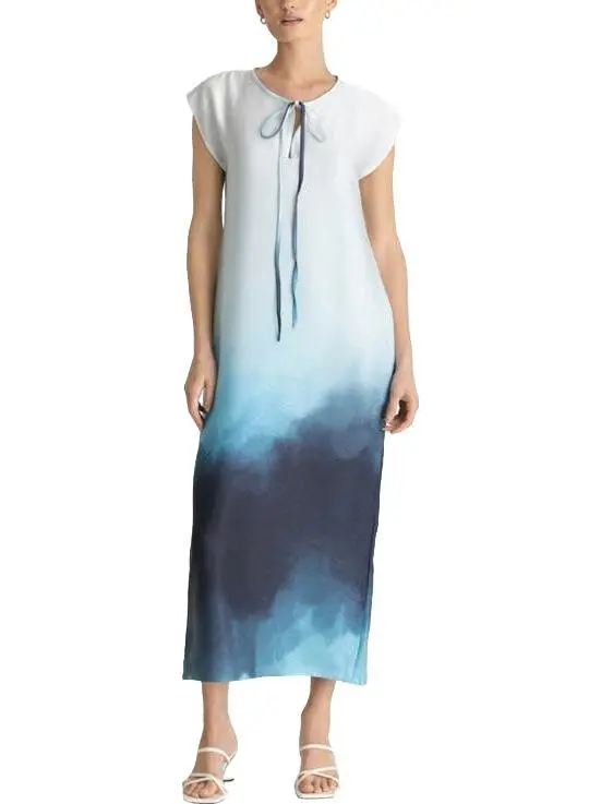 DIARRABLU Midi Length Dress With Sash Belt - Skye Blu