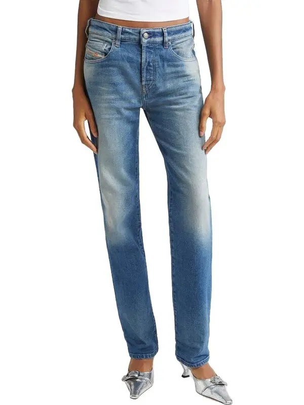 DIESEL® 1989 D-mine Low Rise Straight Leg Jeans - Denim