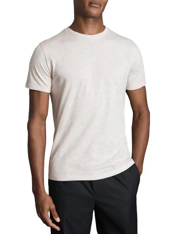 REISS Bless Marl T-shirt - Wheat Melange