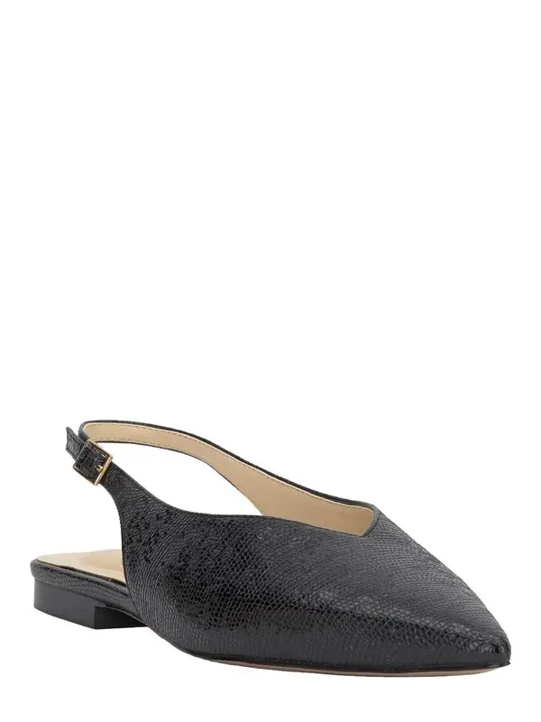 Jessica Simpson Mezzah Slingback Pointed Toe Flats - Black
