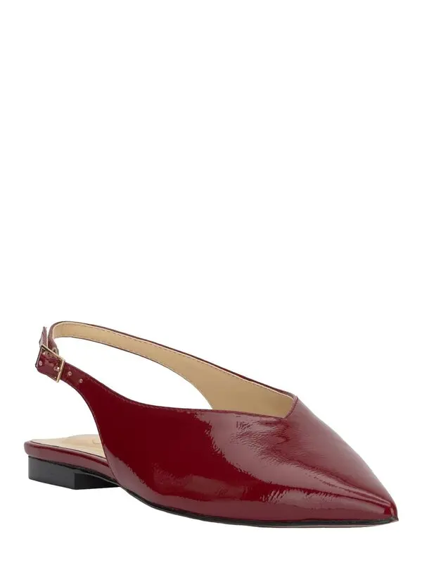 Jessica Simpson Mezzah Slingback Pointed Toe Flats - Chili Pepper