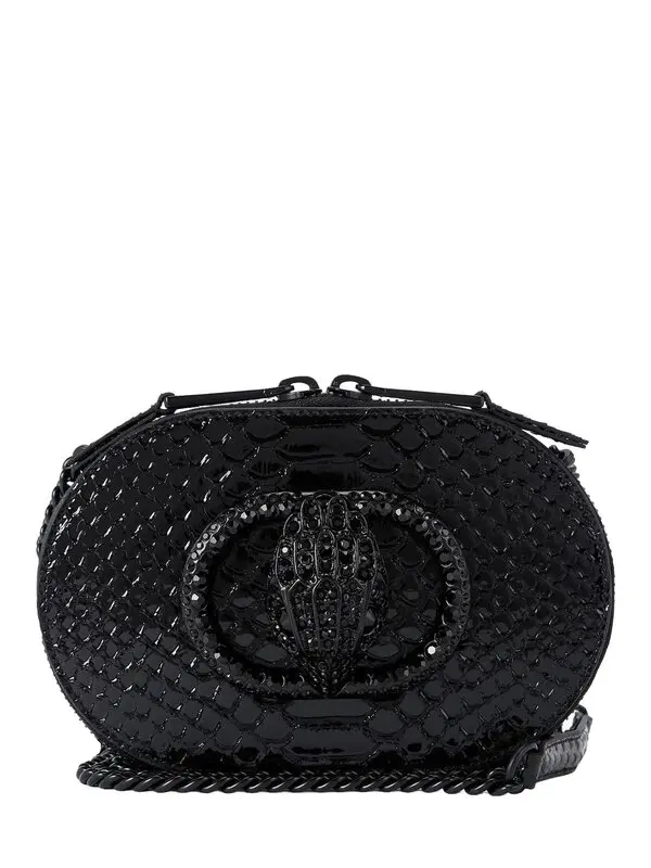 Kurt Geiger Chelsea Croc Embossed Crossbody Bag - Black