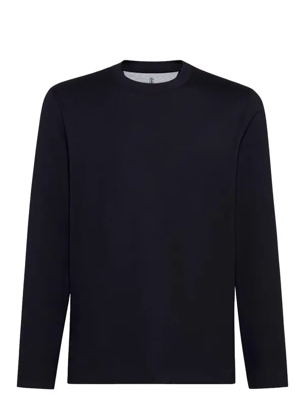 Brunello Cucinelli Long Sleeve T-shirt - Blue