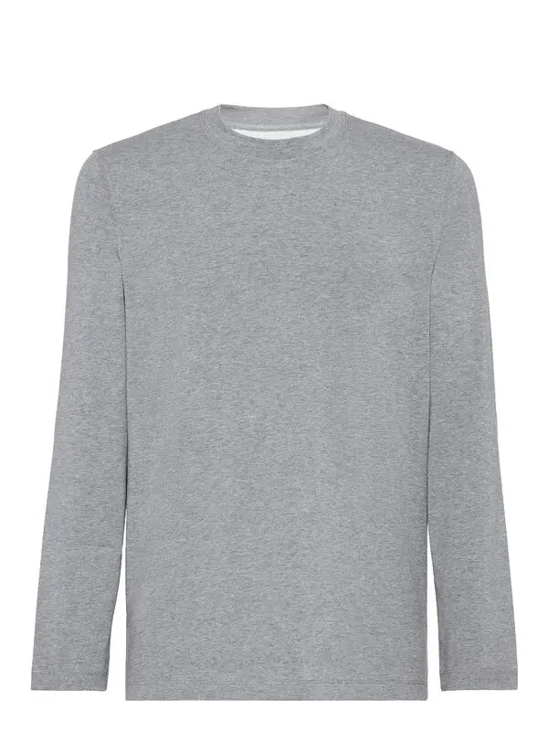 Brunello Cucinelli Long Sleeve T-shirt - Grey