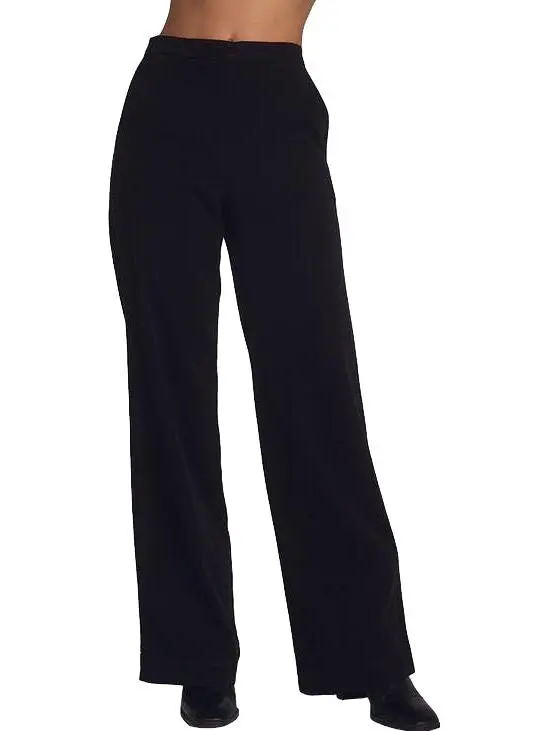 Bella Dahl Catalina Pull-on Wide Leg Trousers - Black