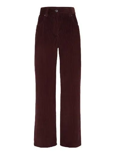 Brunello Cucinelli Straight Five-pocket Corduroy Trousers - Burgundy