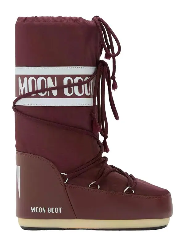 Moon Boot Icon Water-repellent Lace-up Snow Boots - Red